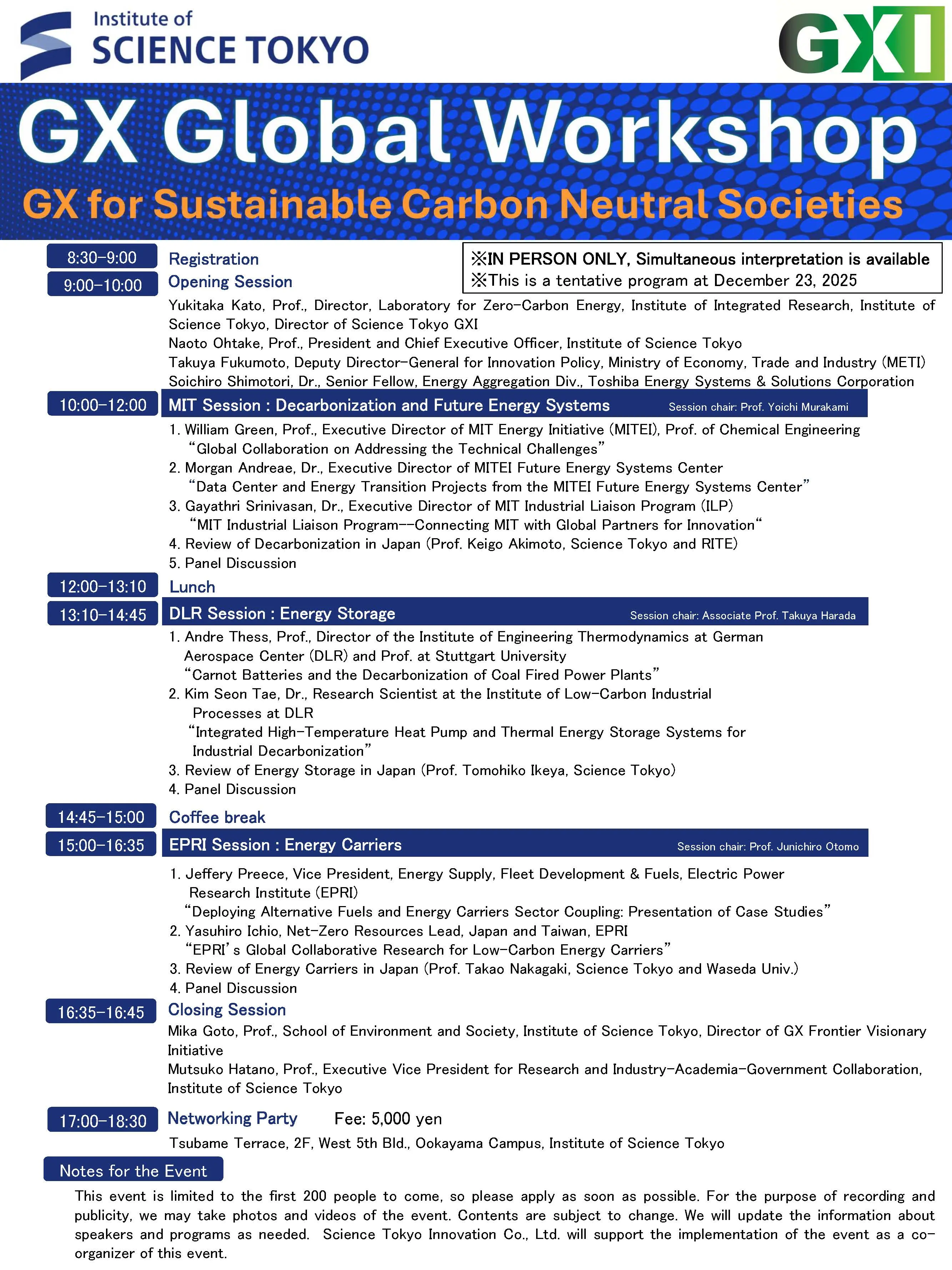 GX Global Workshop "Green Transformation for Sustainable Carbon Neutral ...