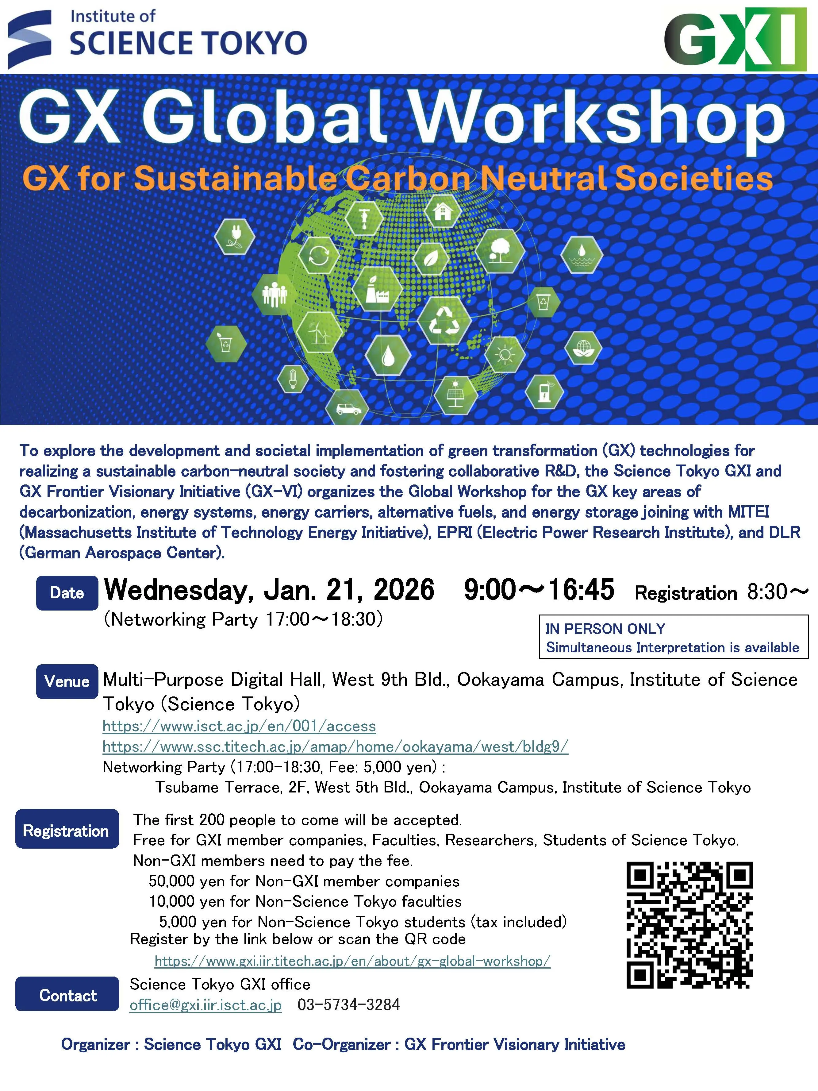 GX Global Workshop "Green Transformation for Sustainable Carbon Neutral ...